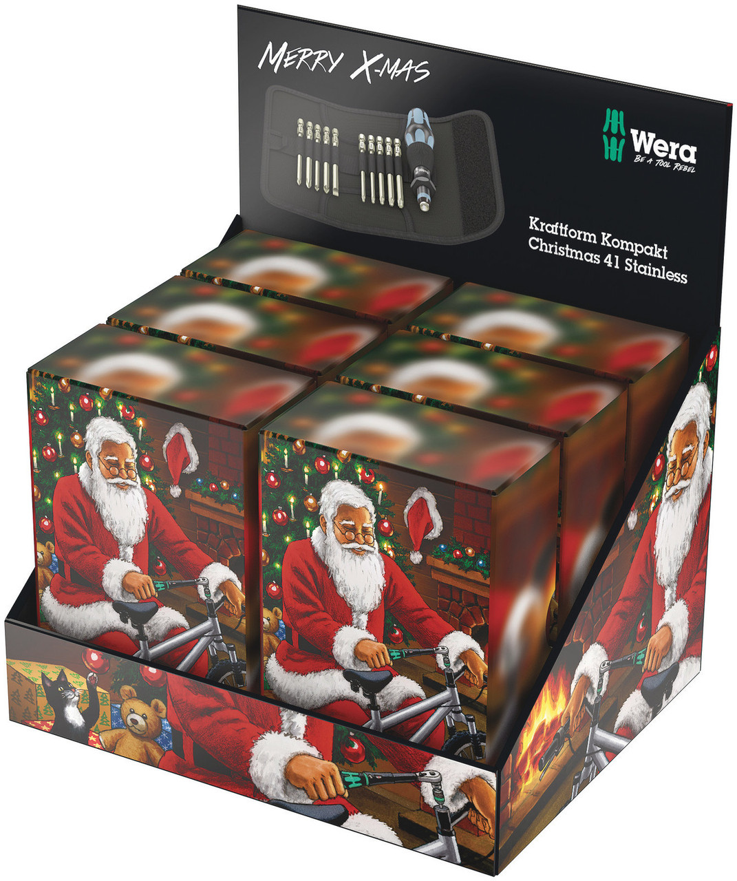 WERA 05135984001 Display Kraftform Kompakt 41 Stainless Christmas (KK ...
