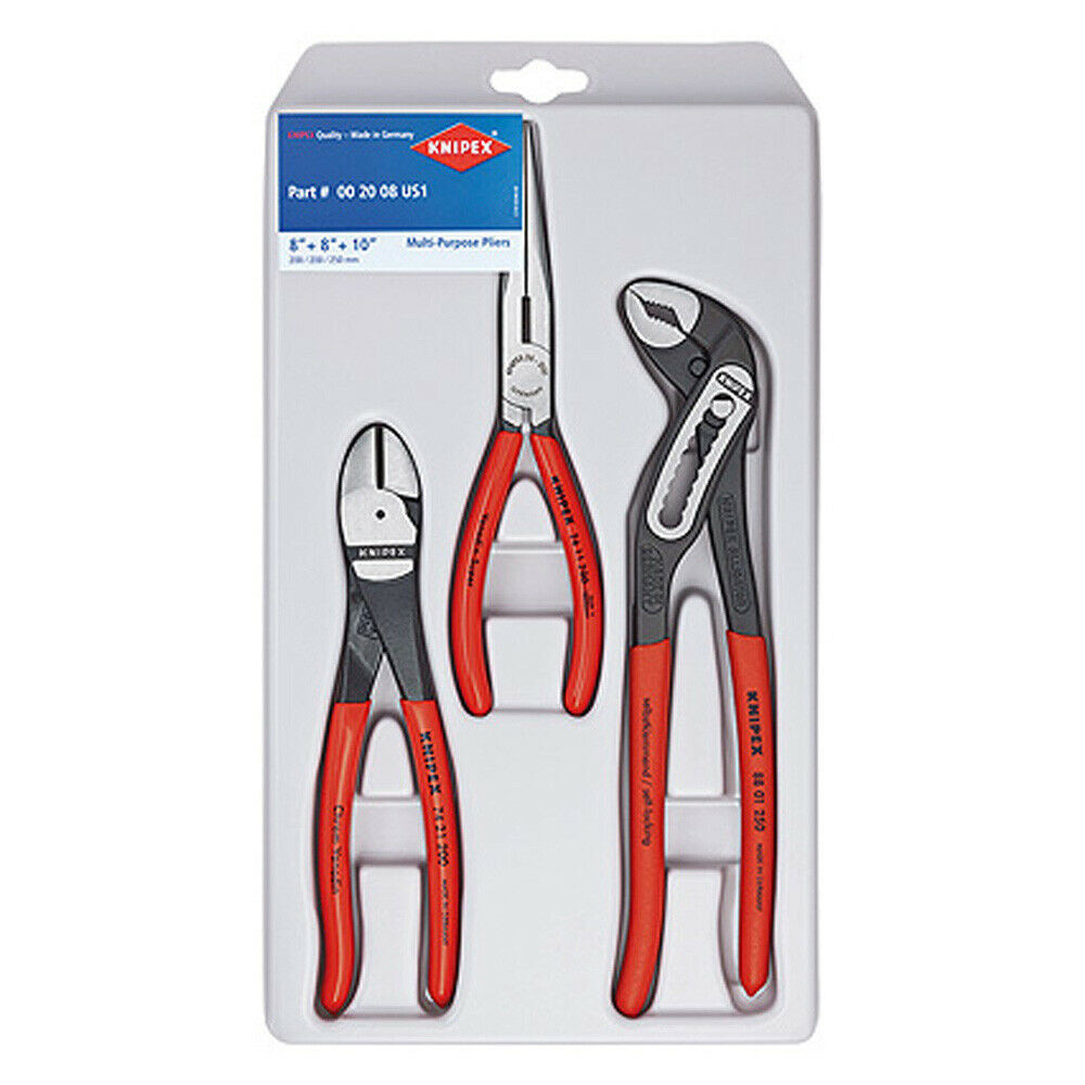 Knipex 00 20 08 US1 3 Pc Universal Pliers Set w/ Alligator Pliers - ChadsToolbox.com Inc