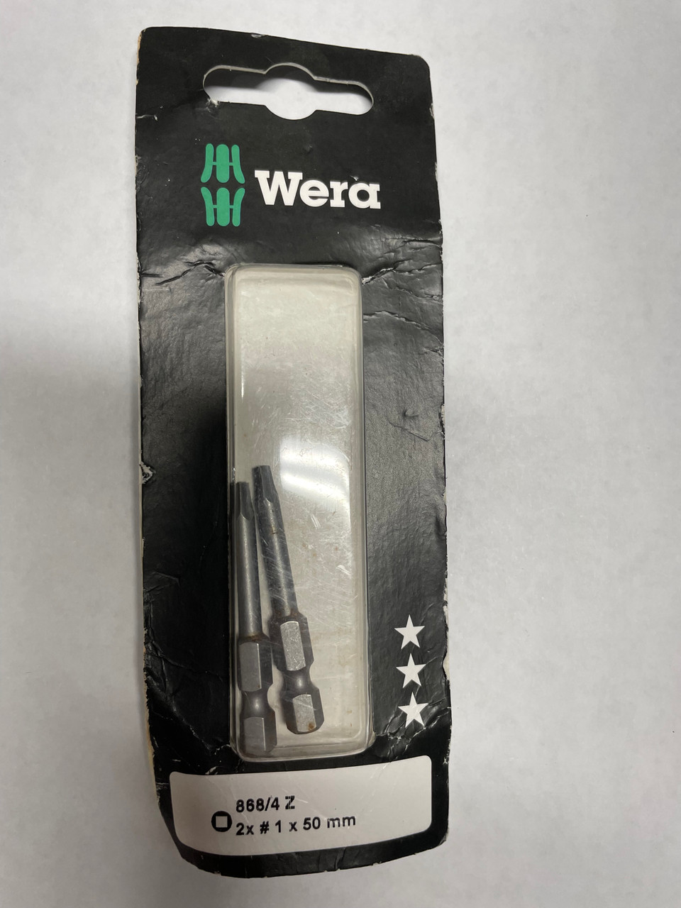 Imperfect WERA 05073076001 868/4 Z # 1 x 50 mm SB Bit for square socket head screw ...