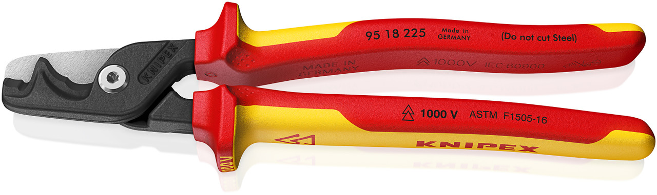 Knipex 95 18 225 SBA 9" StepCut® XL Cable Shears-1000V Insulated ...