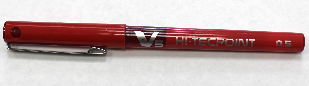 Pilot V5 Pen .5mm Red - Sublime Art Materials