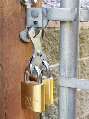 Electrical Panel, Gate Lock, shared access, 2 padlock hasp H8 - www ...