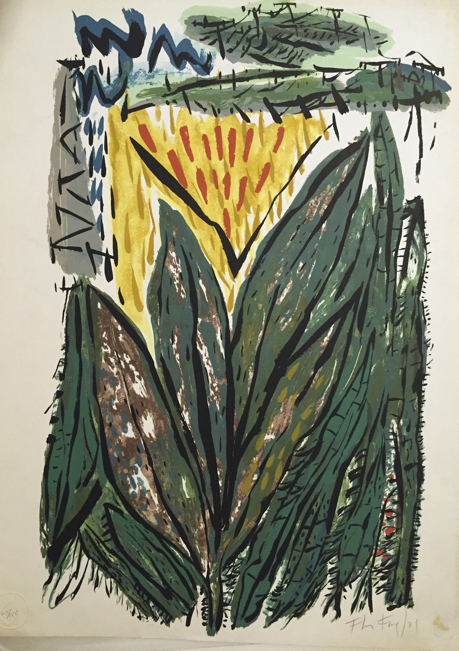 Flora Fong, Untitled,1985. Serigraph, edition 63/125. 27.5" x 20" #344 ...