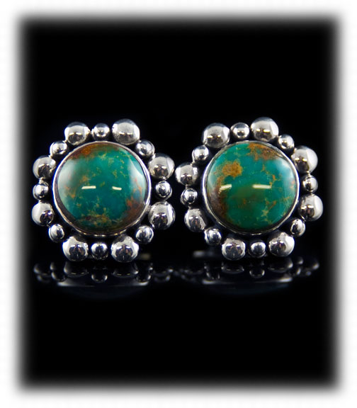 Green Turquoise Earrings - Durango Silver Company