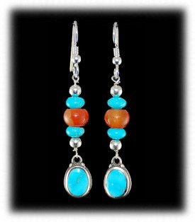 Turquoise Beaded Earrings - Durango Silver Company