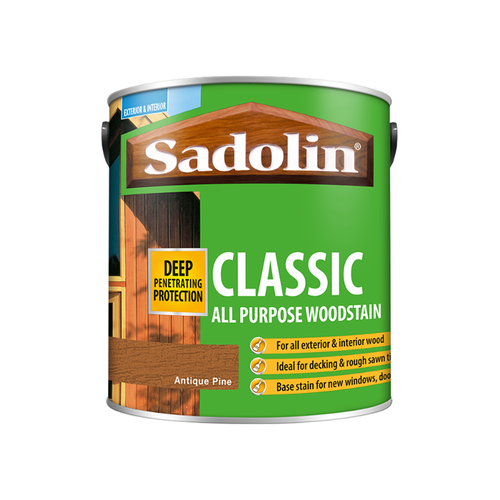 Sadolin Classic Wood Protection Wood Stain Antique Pine 2.5 Litre ...