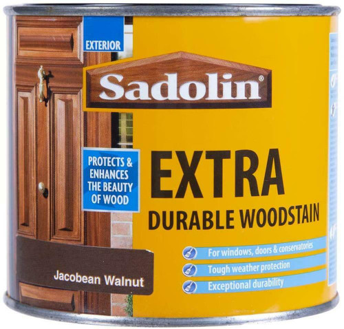 Sadolin Extra Wood Protection Wood Stain Jacobean Walnut 1 Litre ...