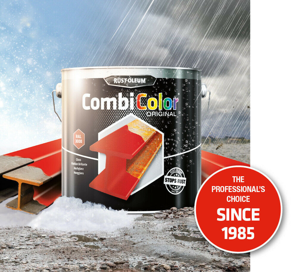 750ml Rustoleum Combicolor Original RAL3000 Red Gloss for Metal ...