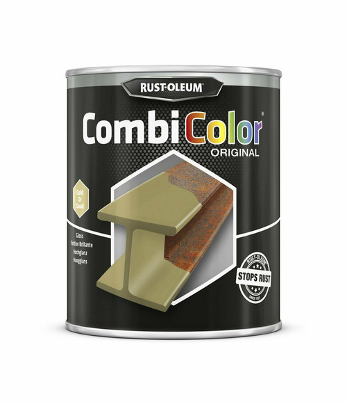 750ml Rustoleum Combicolor Original Solvent Oil Based Gold Metal Paint ...