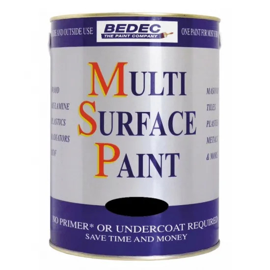 5L - Bedec MSP Matt Black Paint - Shades Colour Centre