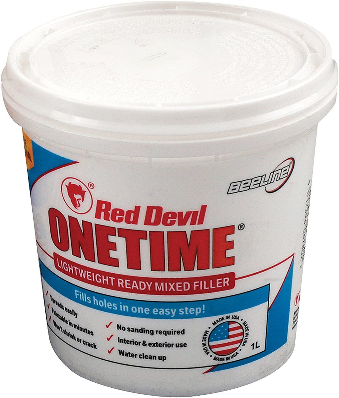 1 Litre - Red Devil Ready Mixed Lightweight Onetime Filler - Shades ...