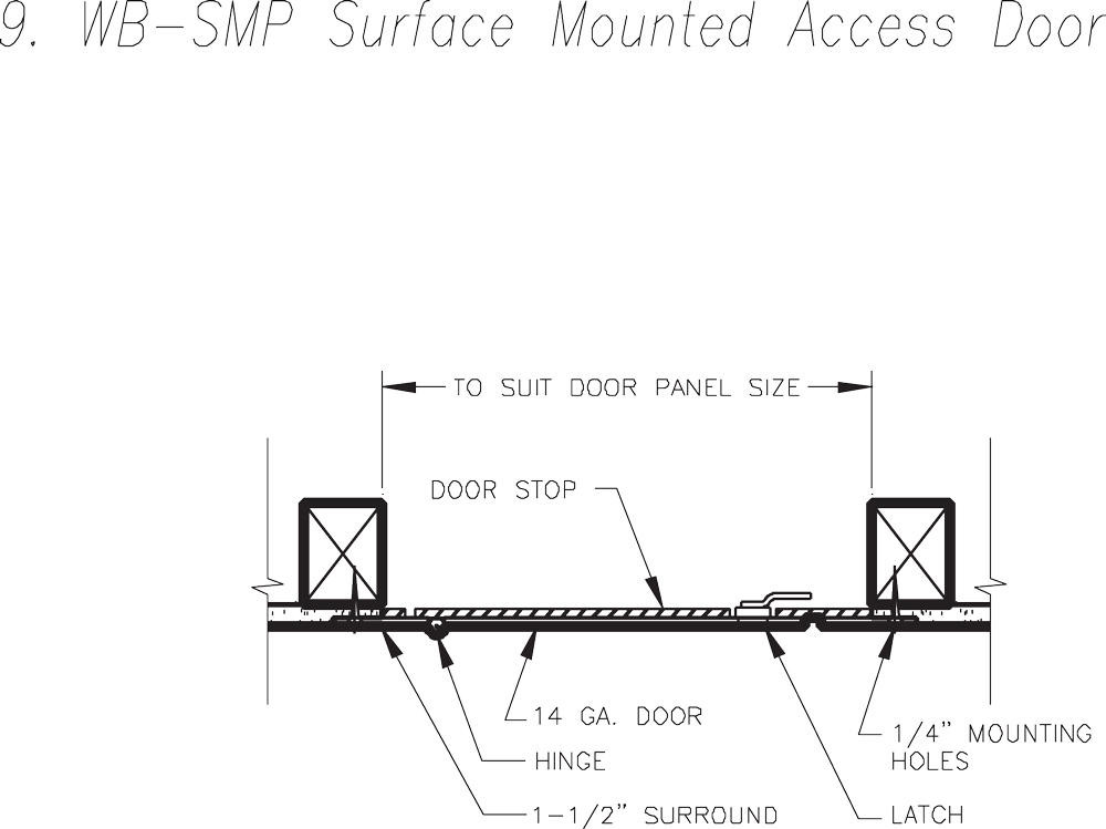 36"x 48" Fire-Rated Concealed Frames with Plaster Guard
