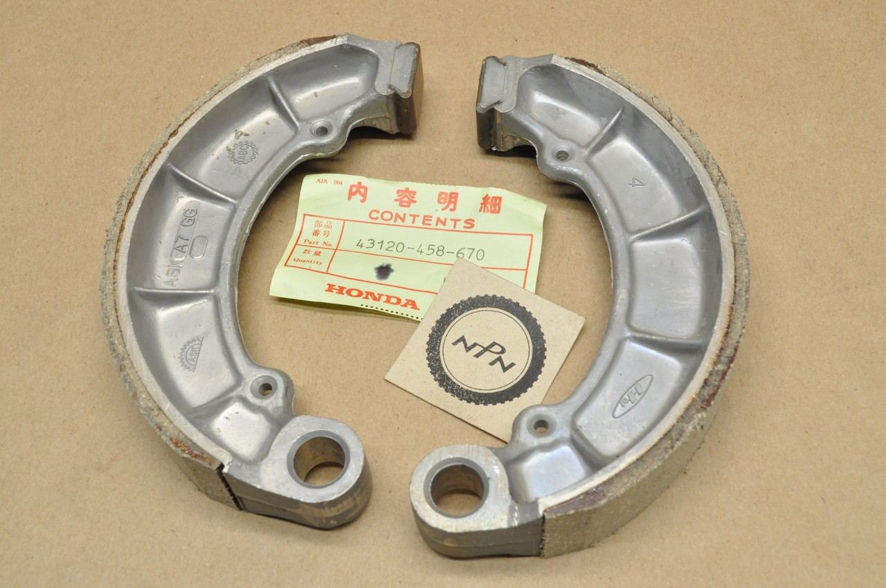 NOS Honda CB450 CB500 CB550 CL450 Rear Wheel Brake Shoe Set for 1 Hub ...