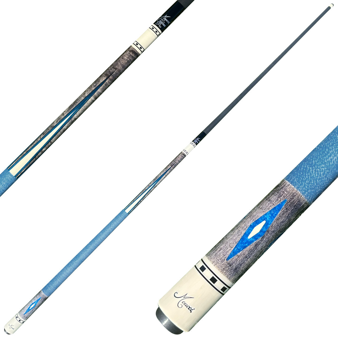 Meucci Economy 07 Pool Cue - Blue with Carbon Fiber Pro Shaft