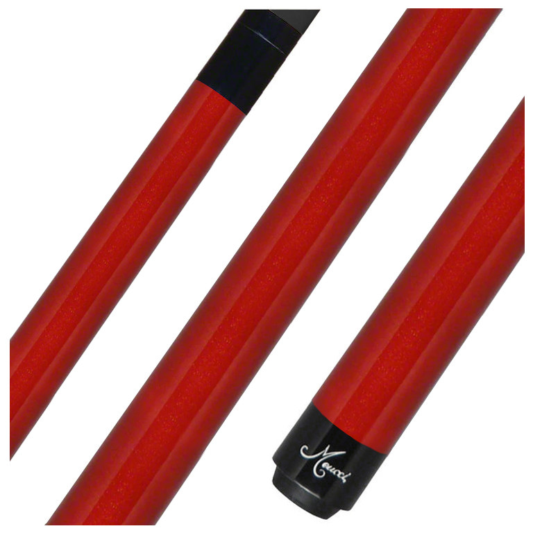 Meucci Radiant Break Cue with Carbon Fiber Pro Shaft - Red