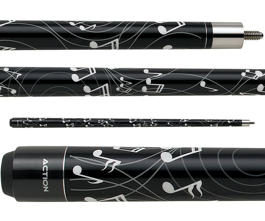 Music Notes Action Pool Cue IMP17