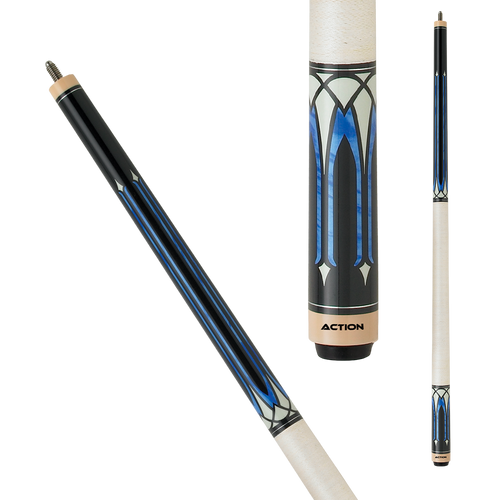 Blue w/ White Wrap Action Pool Cues ACT136