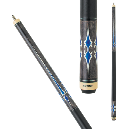Grey w/ Blue Action Pool Cues ACT137