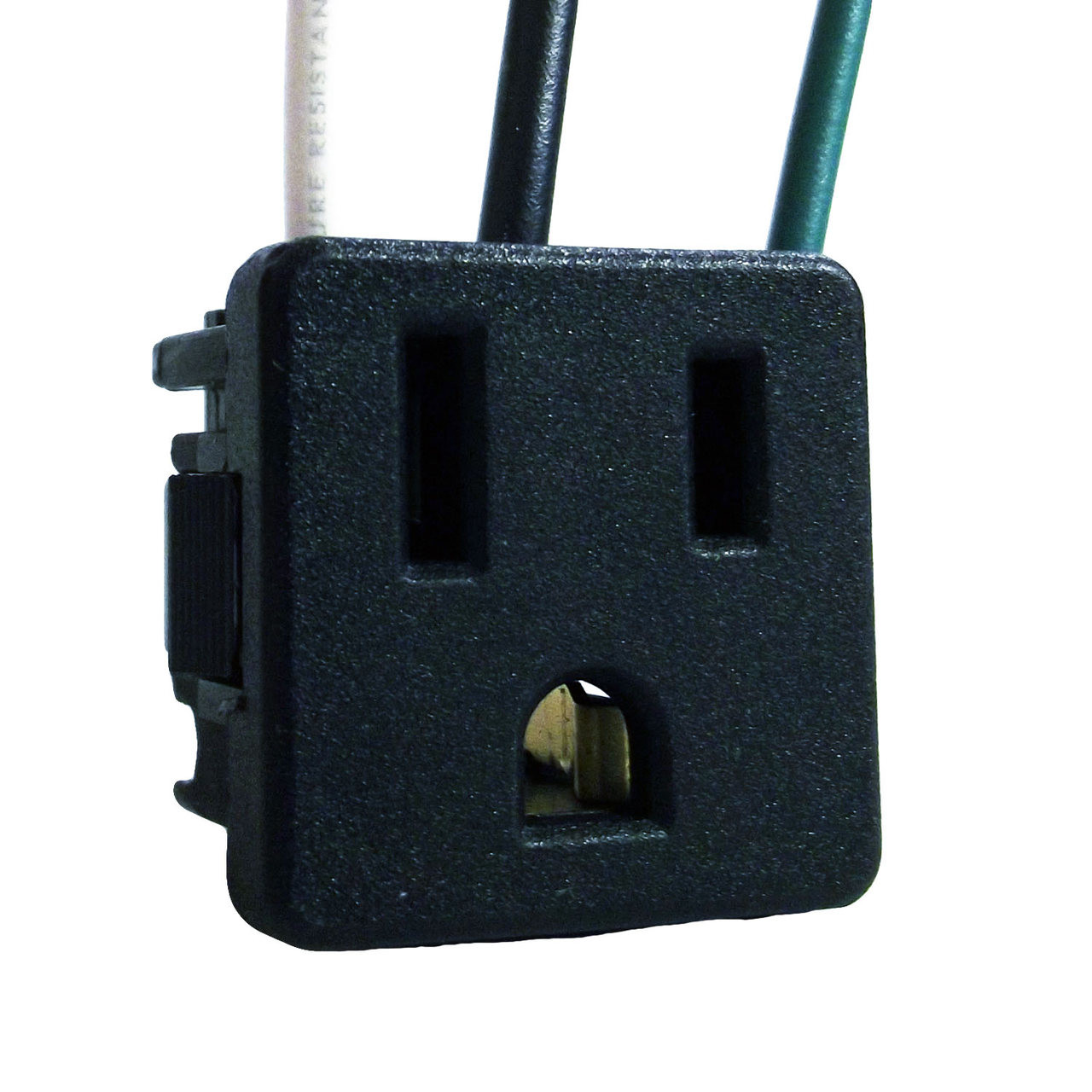 Leviton 1374-1 - 15A 125V 2P Straight Blade Snap-In Receptacle