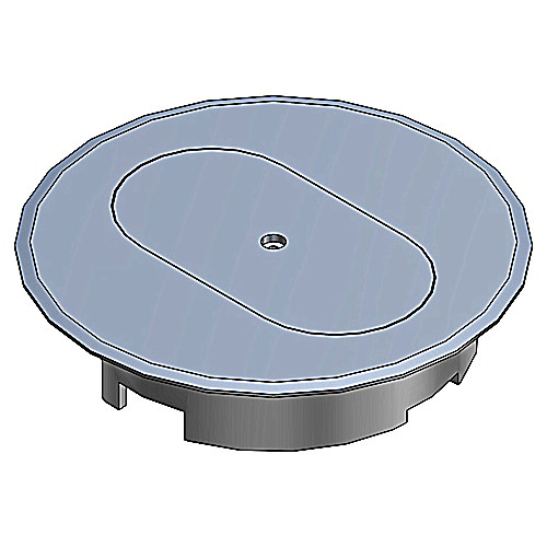Carlon E97DSS - Nonmetallic Round Duplex Floor Box Cover Carlon E97DSS - Nonmetallic Round Duplex Floor Box Cover