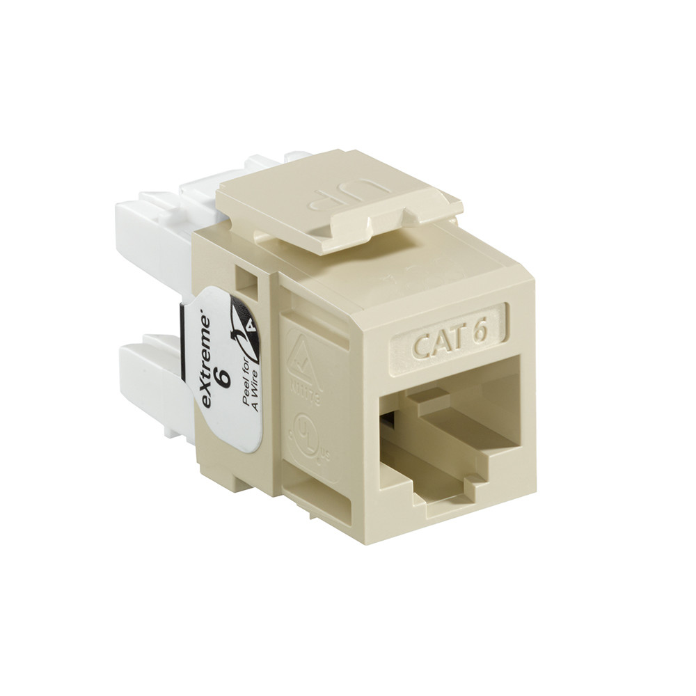 Leviton 61110-RI6 eXtreme Cat 6 QuickPort Jack - IVORY