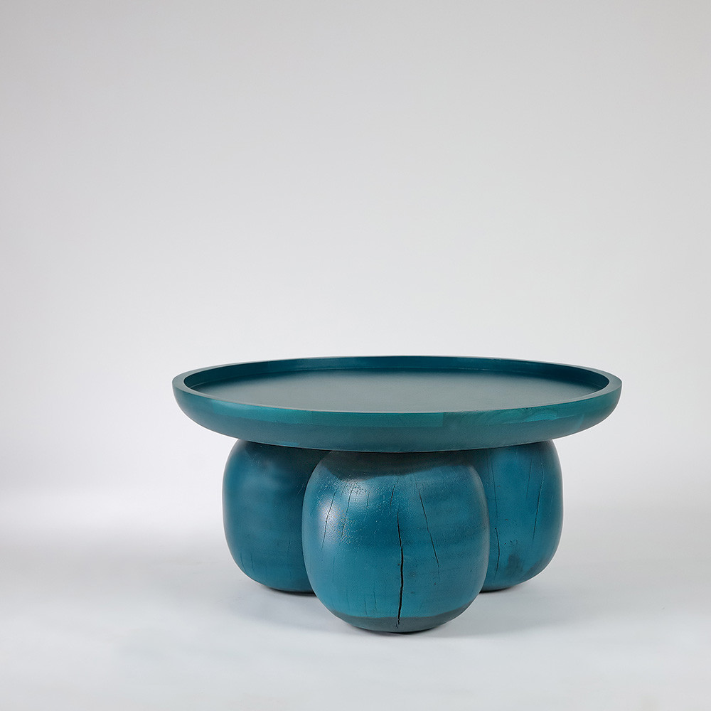 Circolo Cocktail Table - Handcrafted Blue Cocktail Table with ...