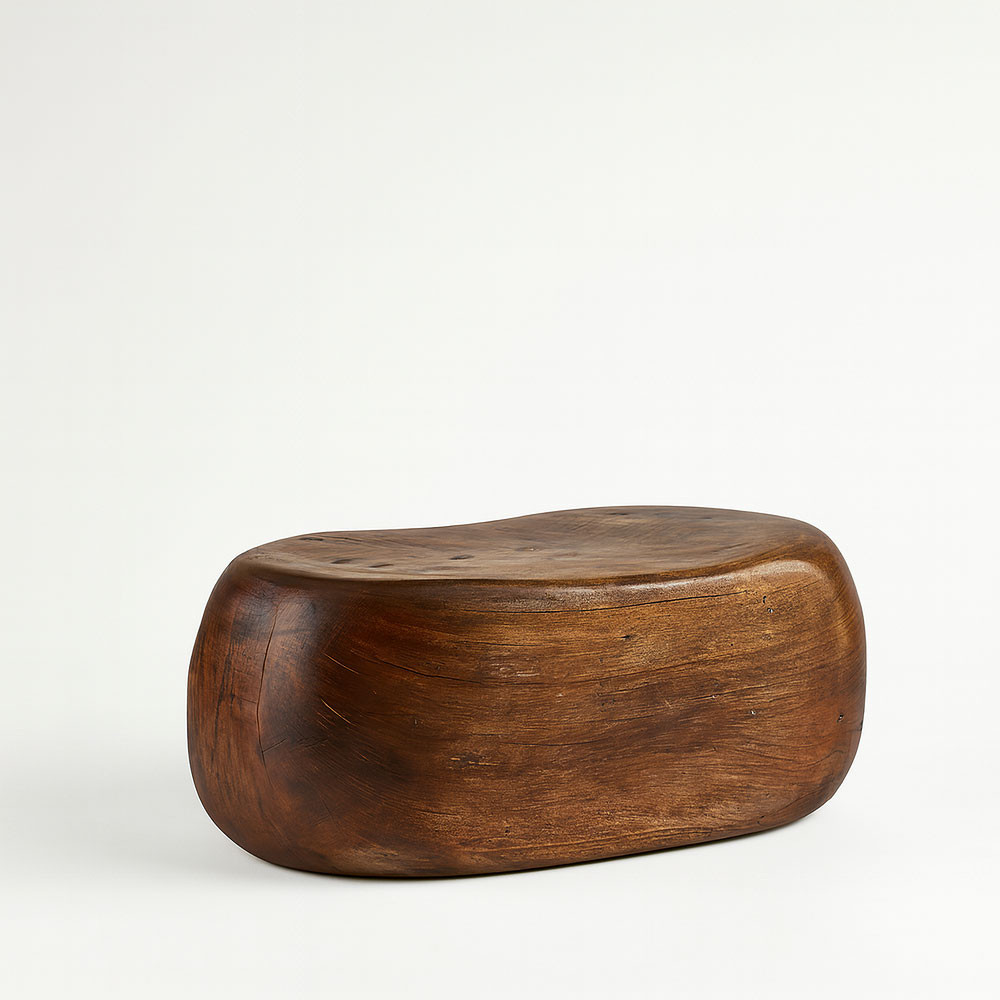 Pod Table - Handcrafted Margosa Wood with Organic Design