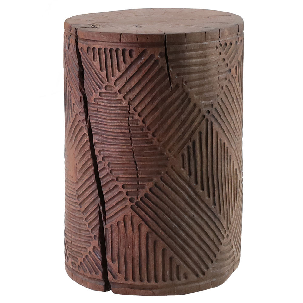 Ossian Hand Carved Log Table - Artisan Solid Wood Design