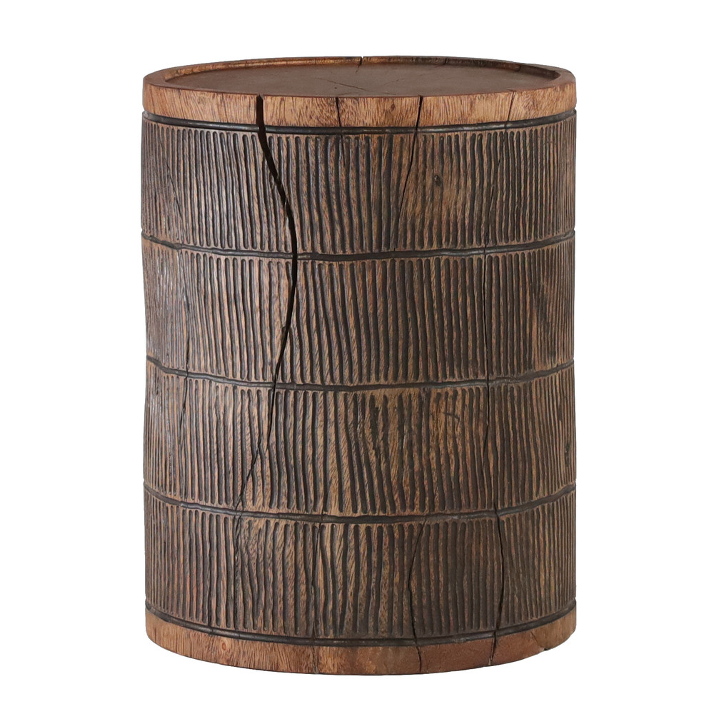 Linea Hand Carved Log Table - Intricate Hand Carved Wood Table