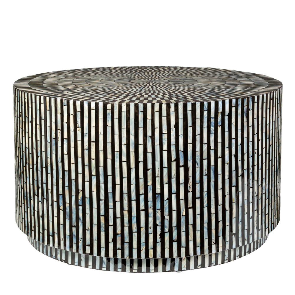 Shell Inlay Round Coffee Table | Pfeifer Studio