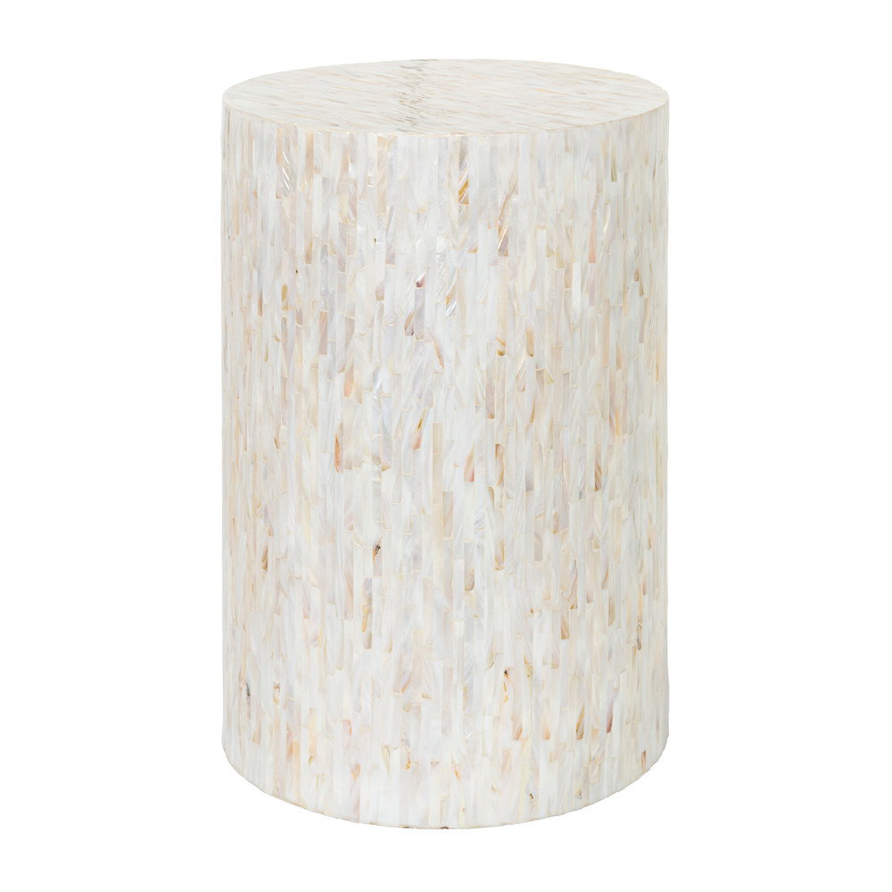 Shell Inlay Round End Table | Pfeifer Studio