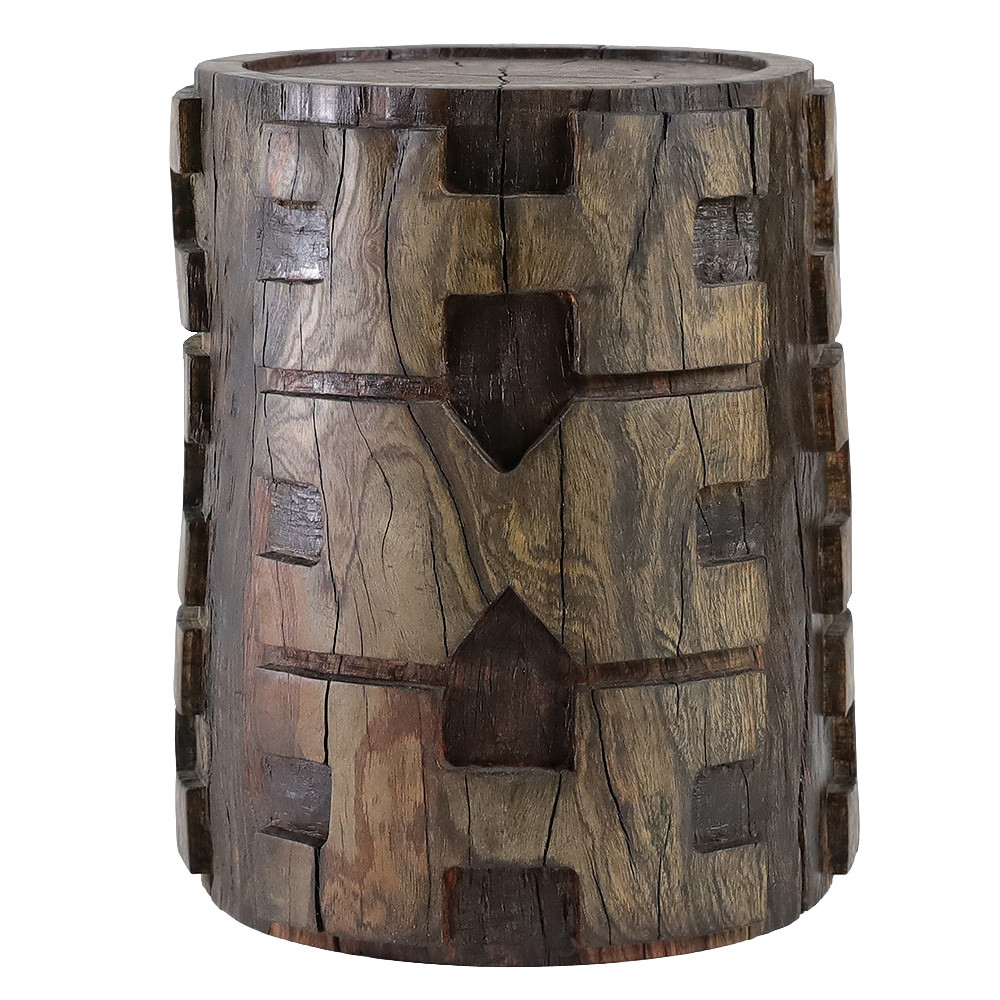 Hand Carved Outdoor Log Table | Pfeifer Studio