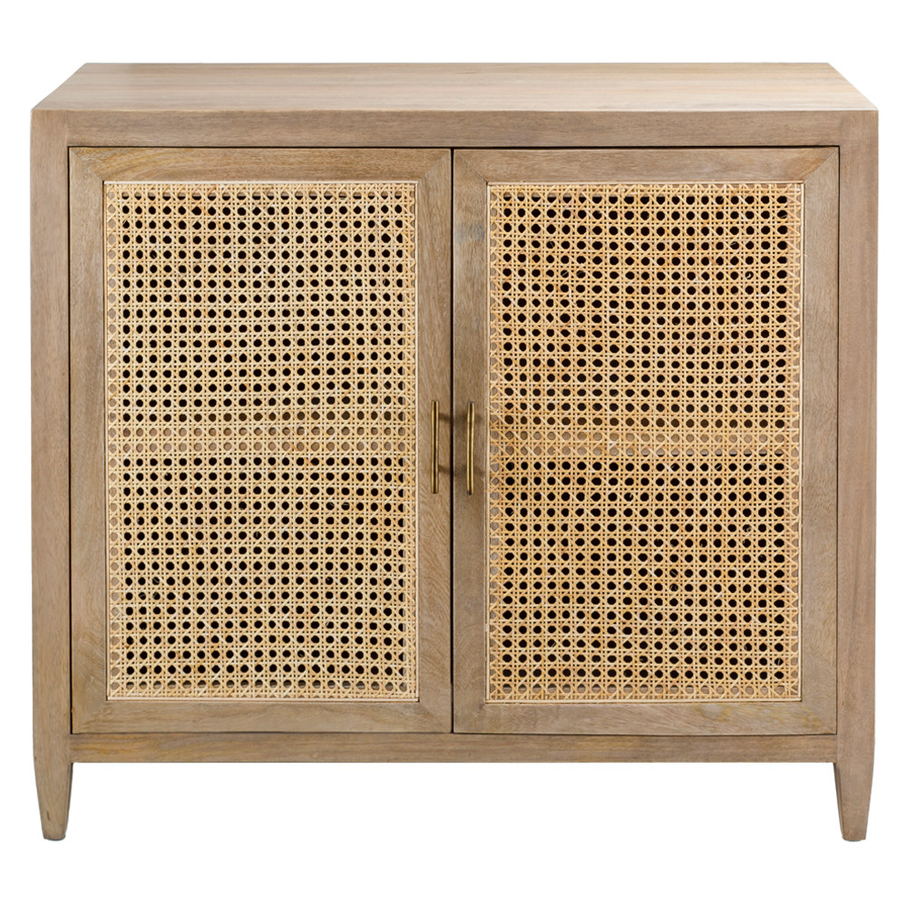 Kalan Cabinet - Handcrafted Rattan and Mango Wood Cabinet