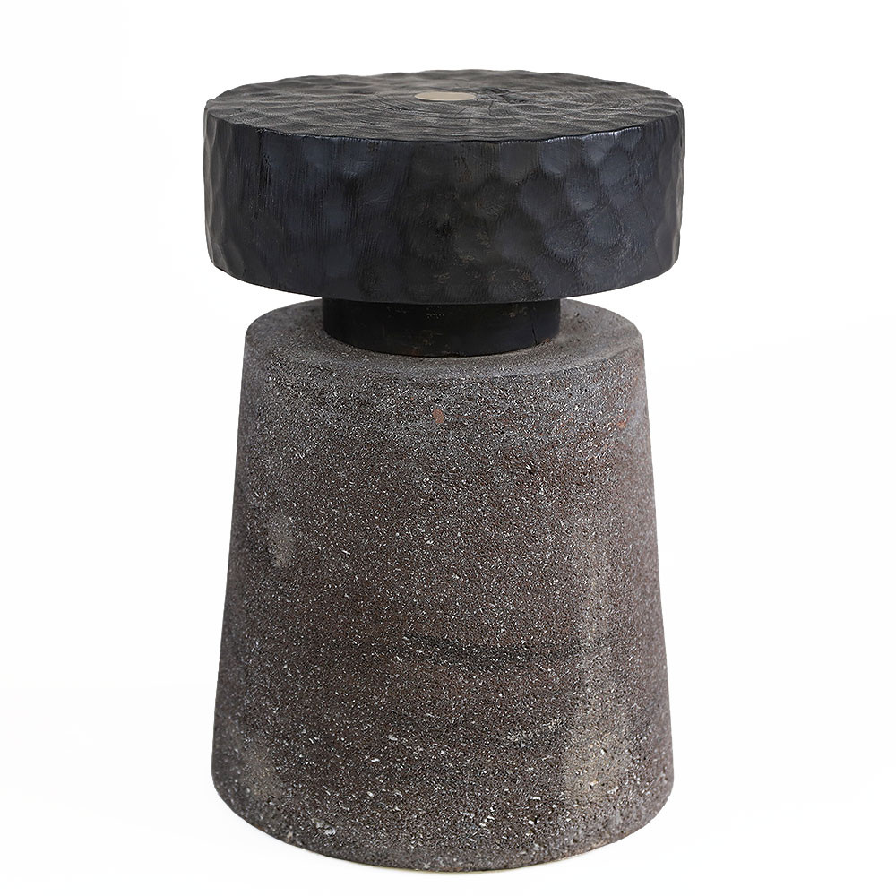 Champiñon Stool - Volcanic Lava Stone Stool
