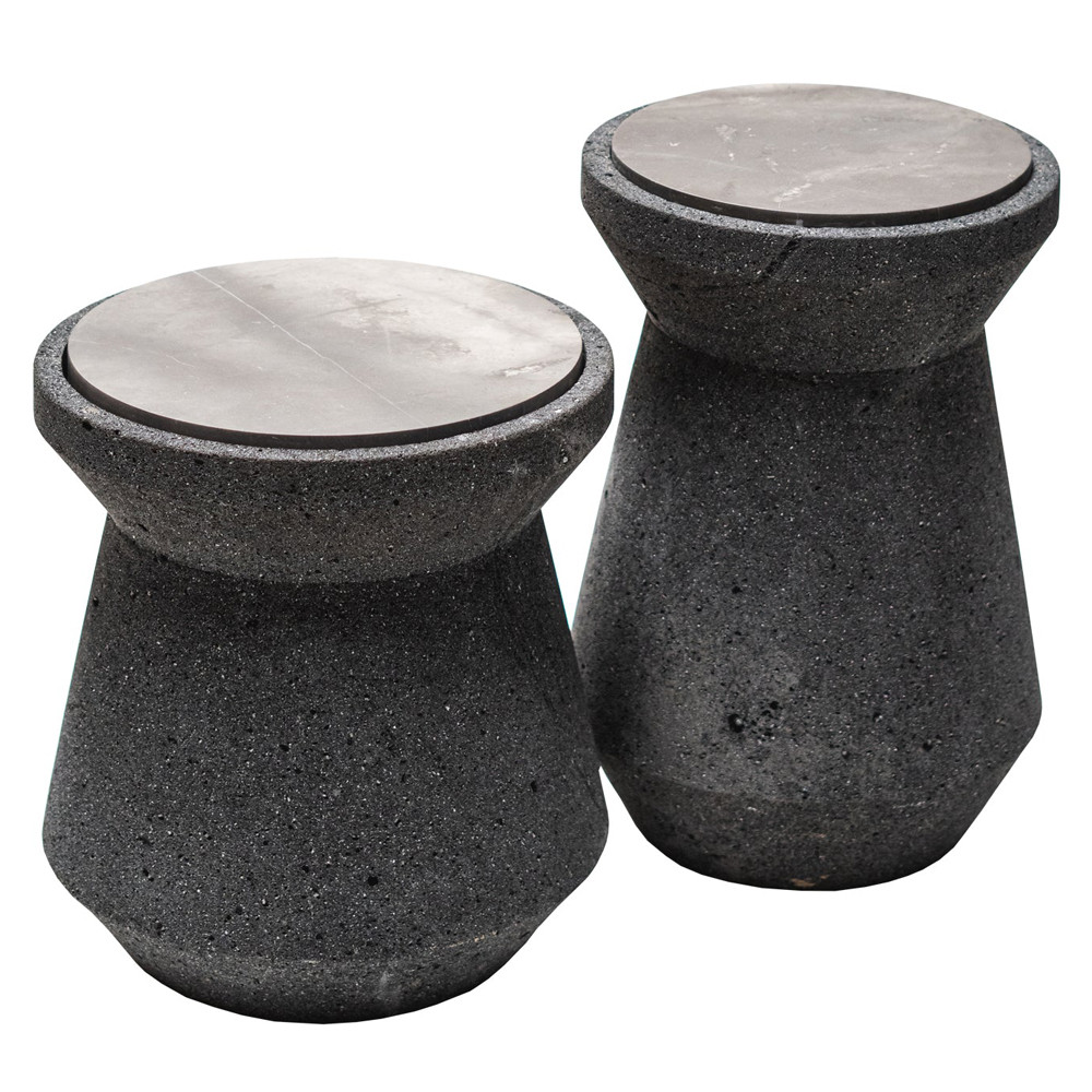 Mexican Volcanic Stone Side Table | Pfeifer Studio