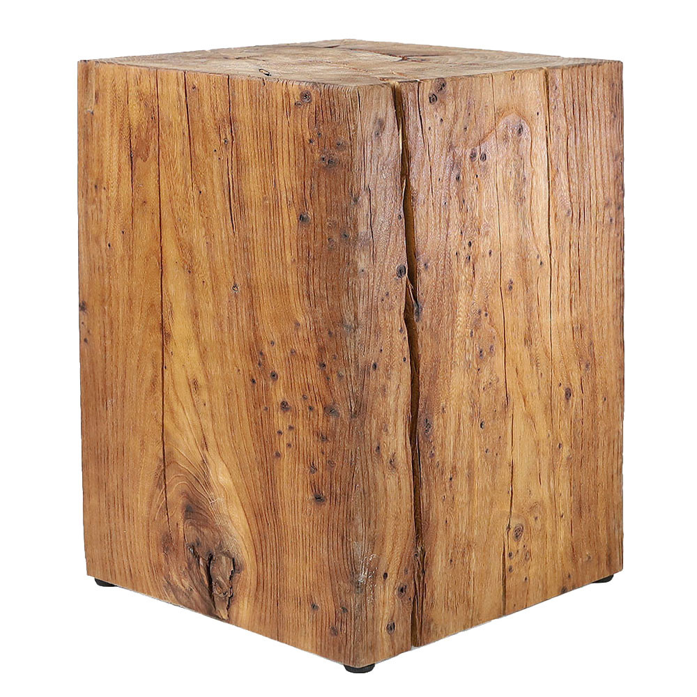 Los Olmos Urban Wood Cube - Modern Urban Wood Cube Table