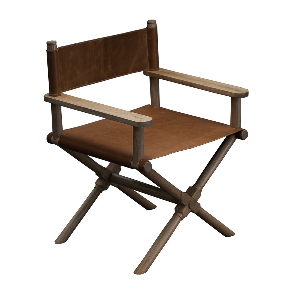 Leather Wooden Occasional Chair | Pfeifer Studio