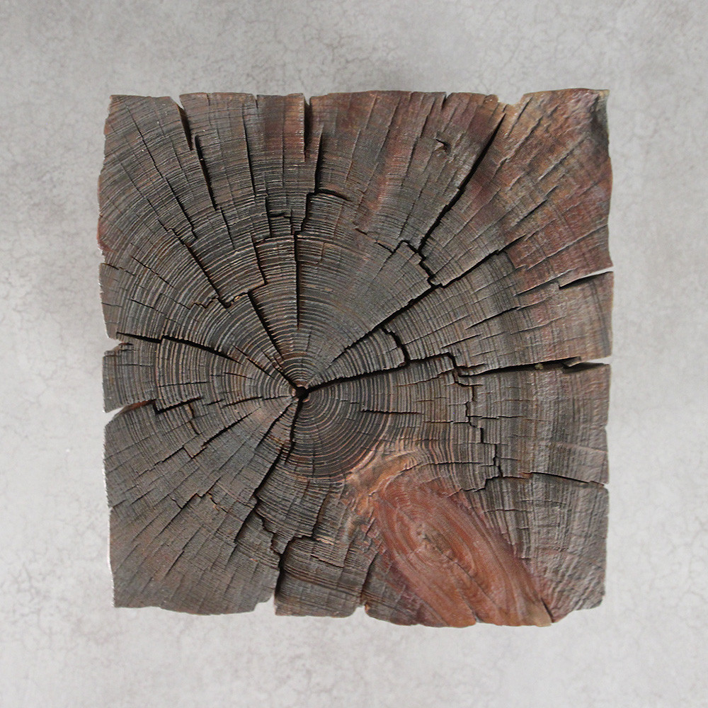 Weathered Rustic Cube Table | Pfeifer Studio