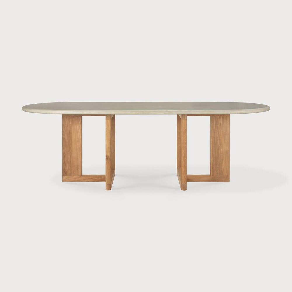 Teak And Concrete Dining Table | Pfeifer Studio