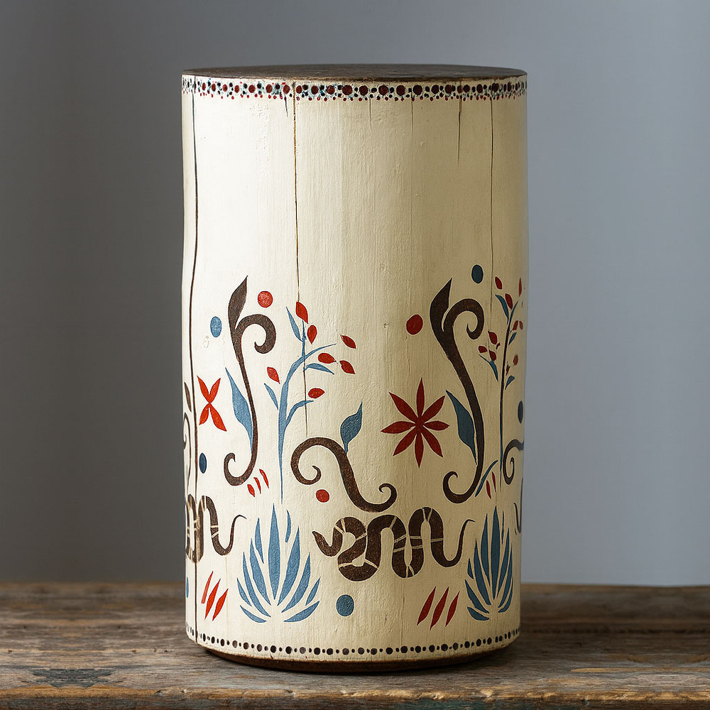 Desert Garden Hand Painted Side Table | Pfeifer Studio