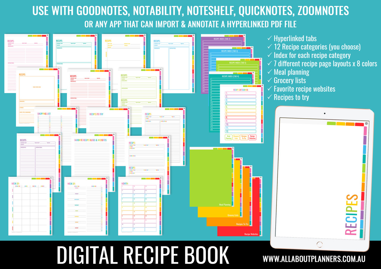 Free Digital Recipe Book Template Goodnotes Free Digital Recipe Book Template Goodnotes