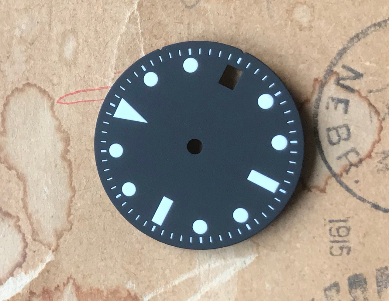 White Milsub w/date Dial Seiko 7S26 NH35 MOD Military Submariner Style ...