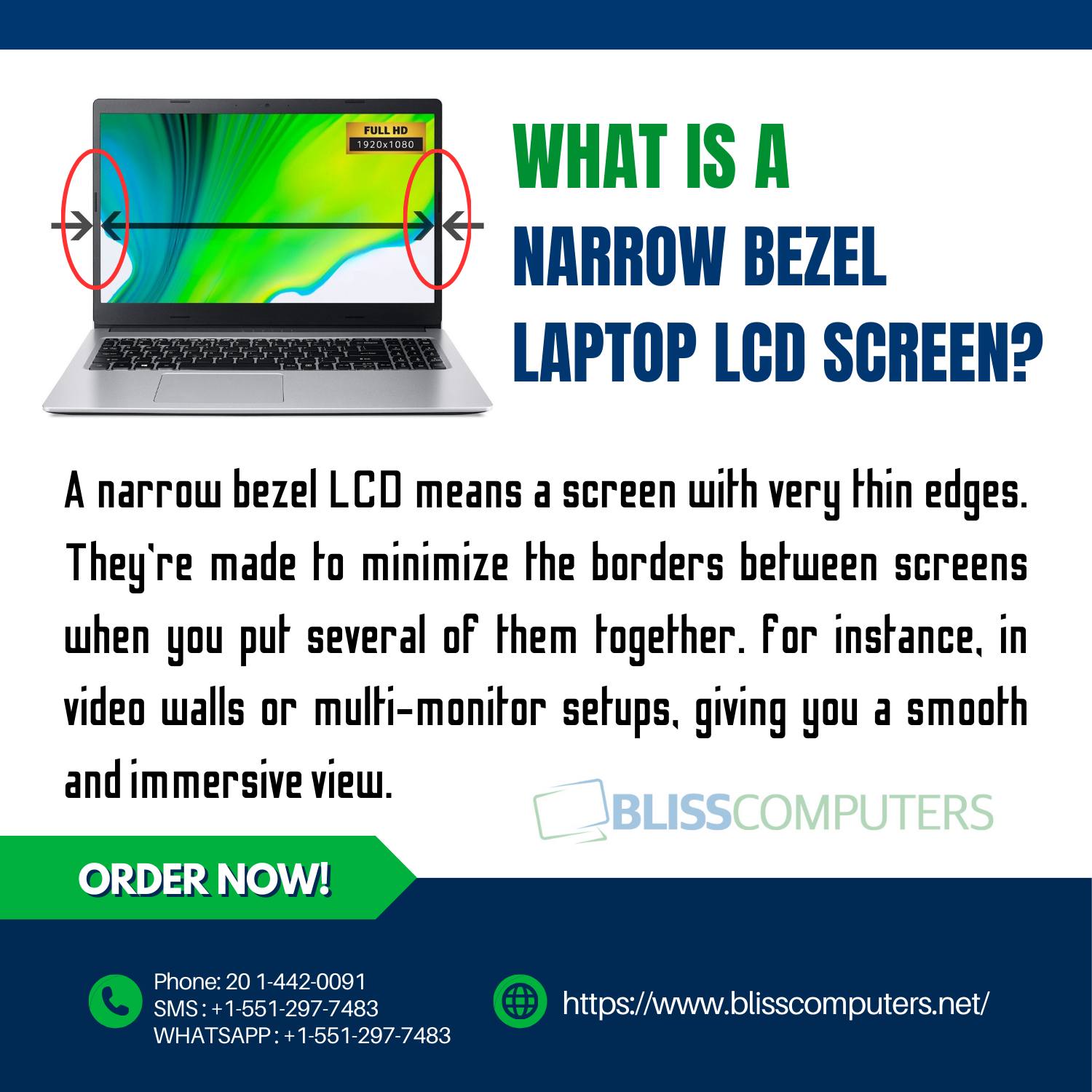 What Is A Narrow Bezel Laptop Lcd Screen 1504 Bliss Computers