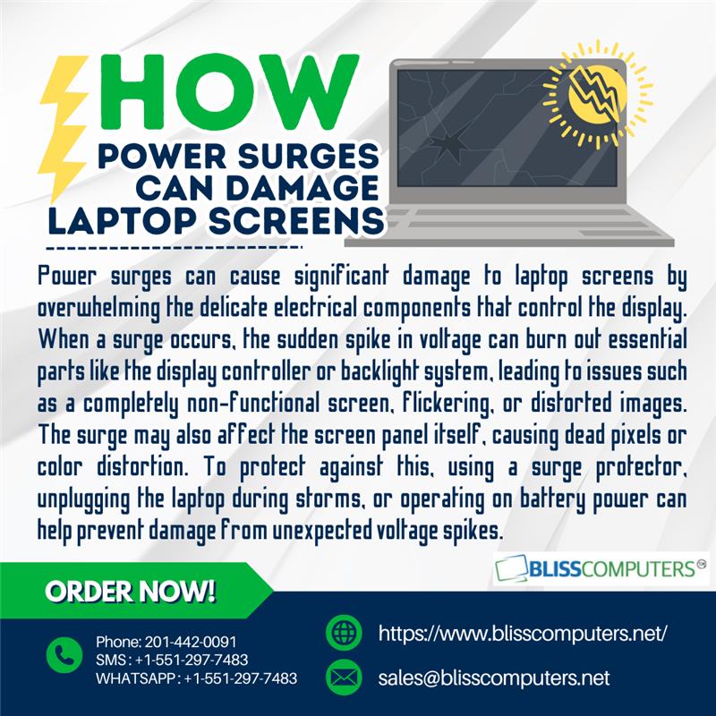 How Power Surges Can Damage Laptop Screens(#1576) - Bliss Computers
