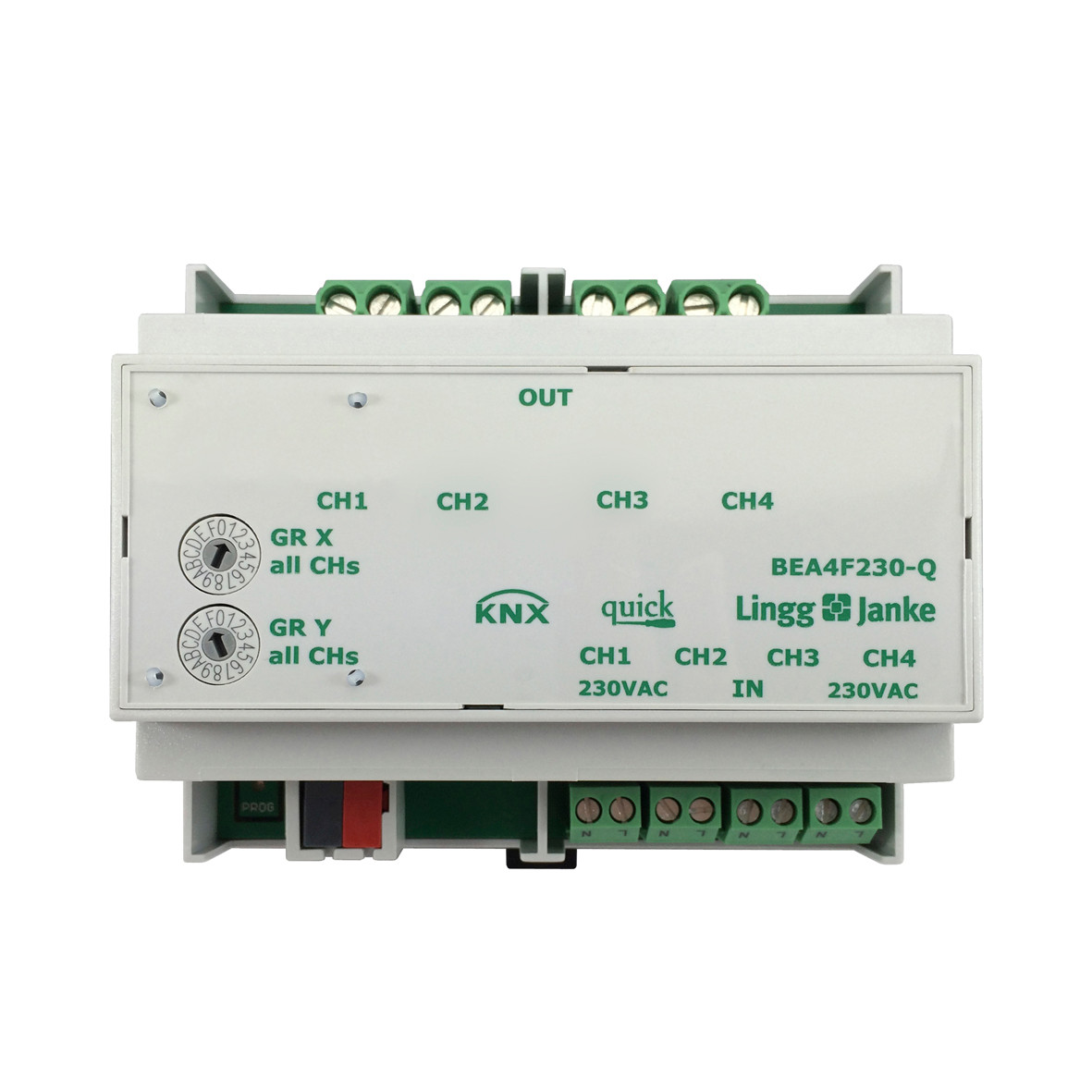 Knx Quick Binary Inputbinary Output 4 Fold Signal Voltage 230v Bea4f230 Q Knx Shop Online