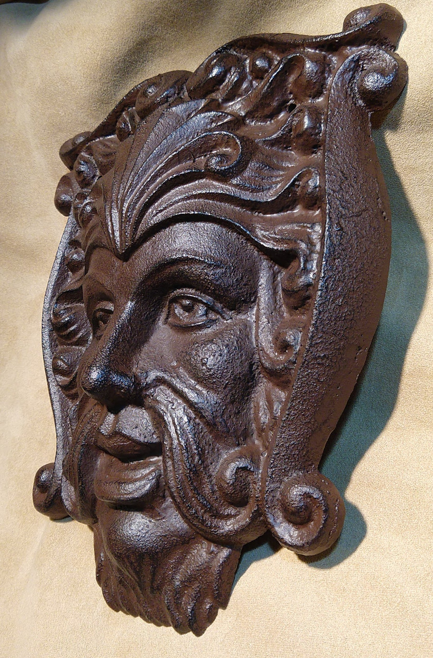 West Wind Plaque ~ Zephyr Mask ~ Greek nature god face garden decor ...