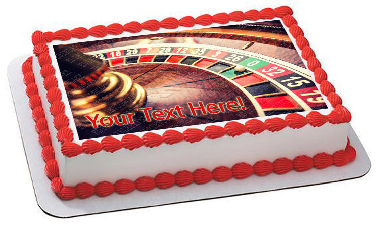 Roulette wheel in casino Edible Cake Topper