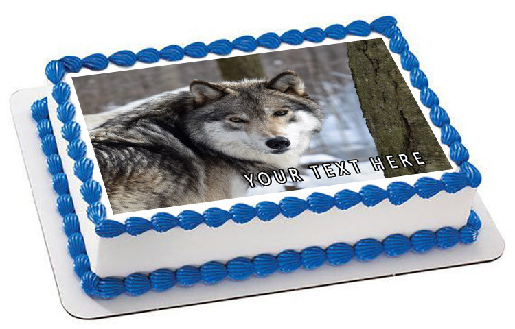 Wolf 2 Edible Birthday Cake Topper