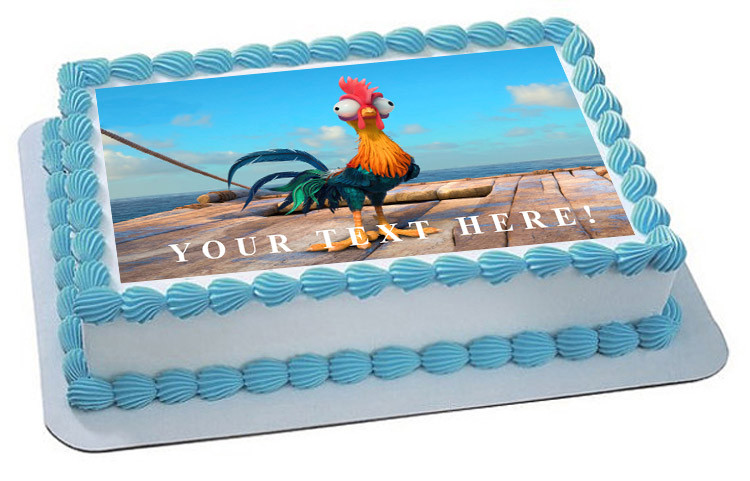 Moana hei hei chicken Edible Birthday Cake Topper