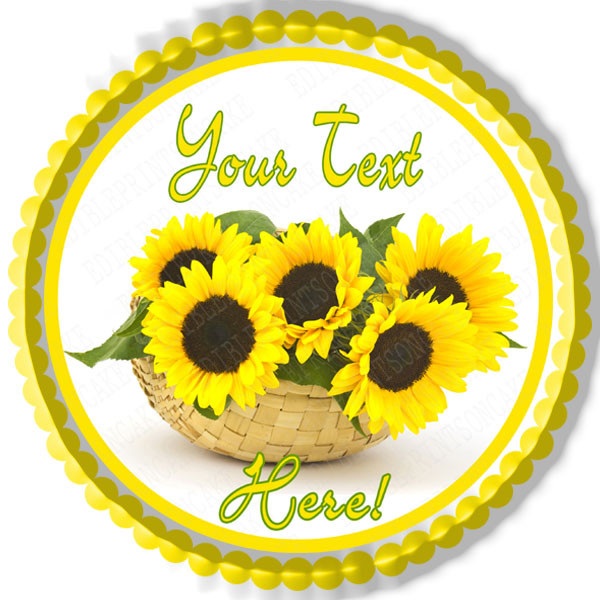 sunflower cake topper